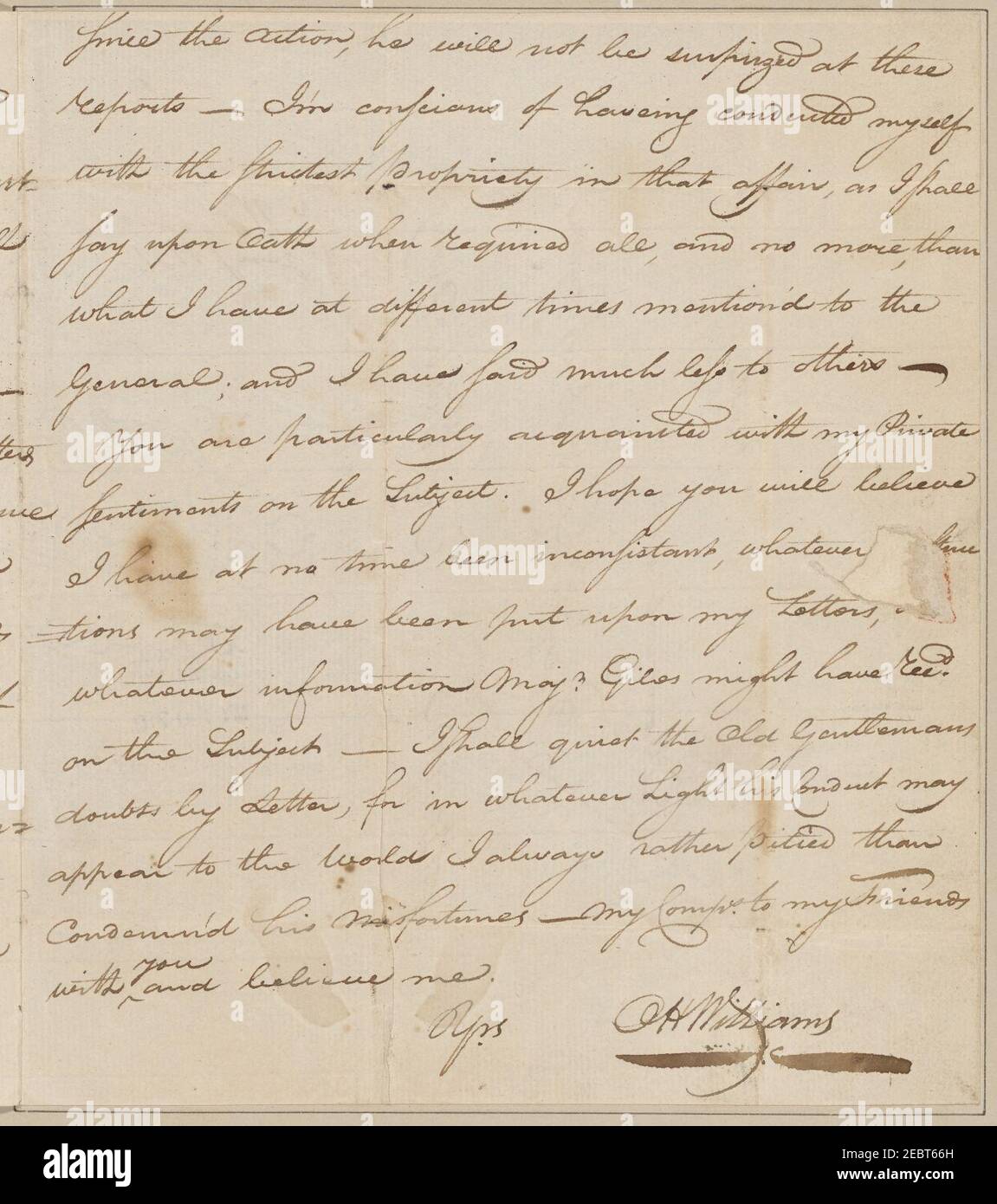 Williams, (Otho Holland). Camp Hicks Creek. To Brigadier General Morgan ...