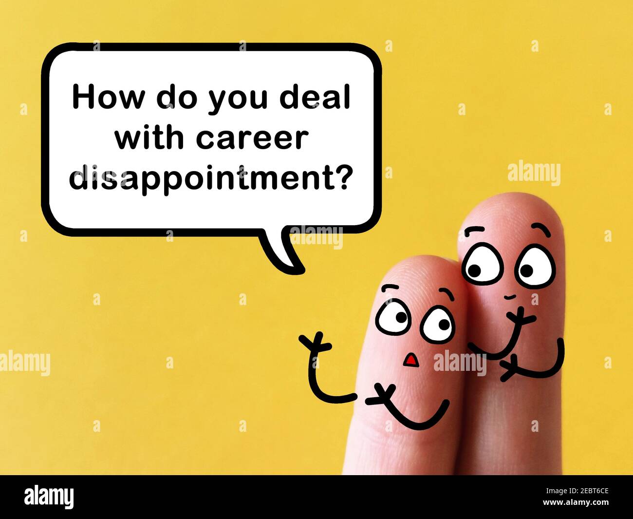 Two fingers are decorated as two person. One of them is asking how to ...