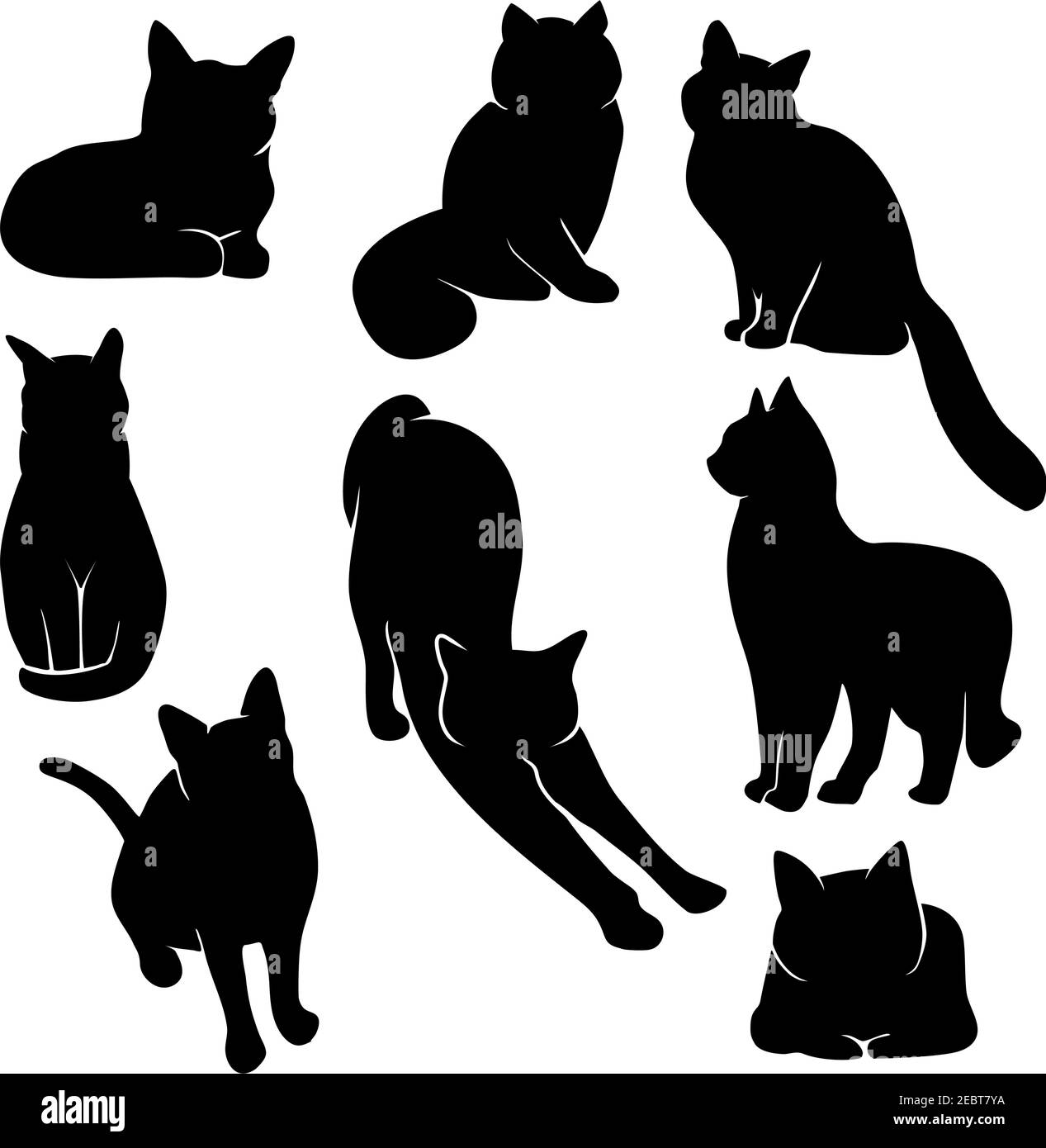 Funny cat poses vector Stock Vector Images - Alamy