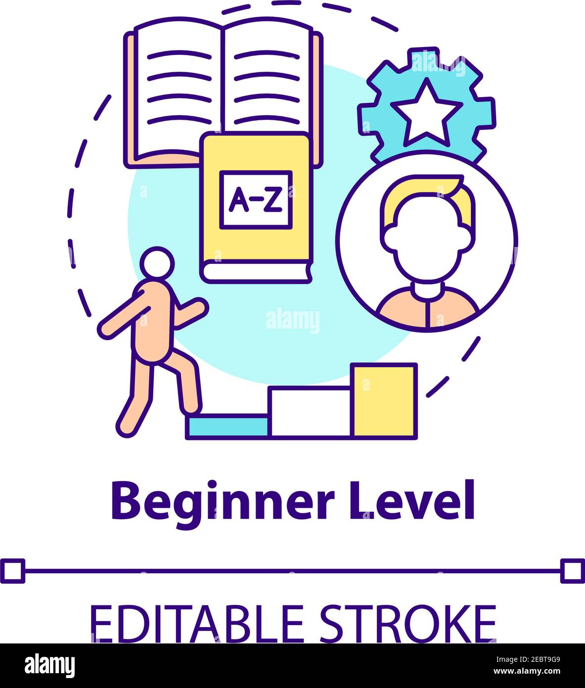 Beginner level concept icon Stock Vector Image & Art - Alamy