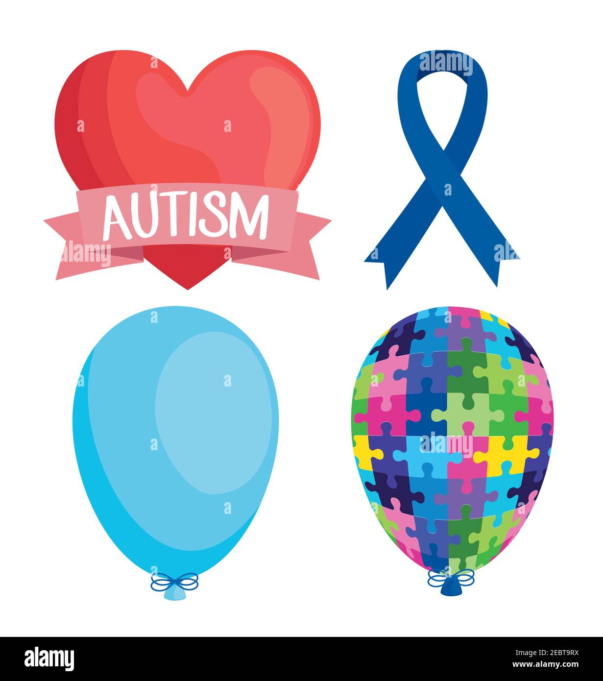 bundle of world autism day set icons Stock Vector Image & Art - Alamy
