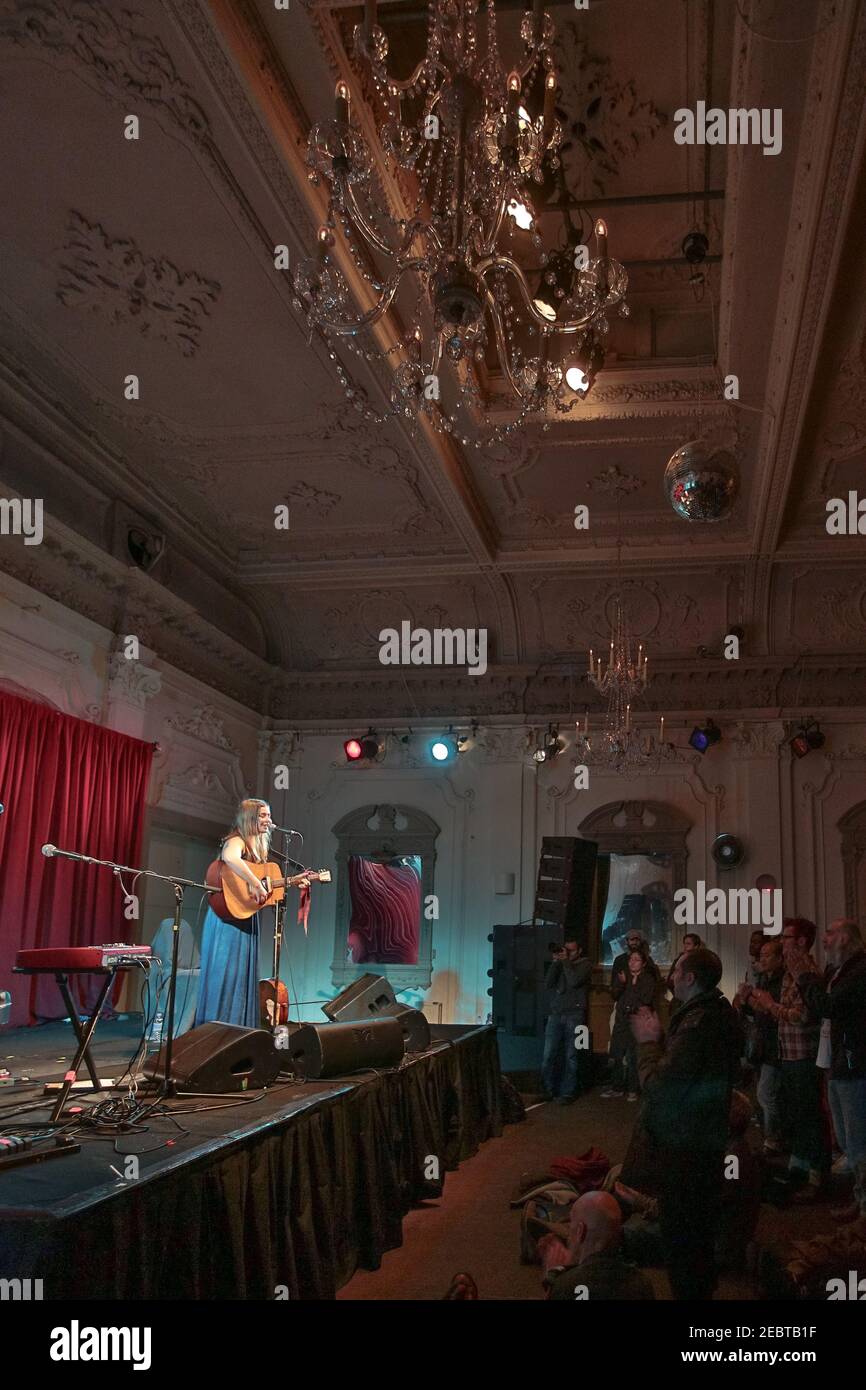 Flo Morrissey live on stage at Bush Hall in London as part of her ...