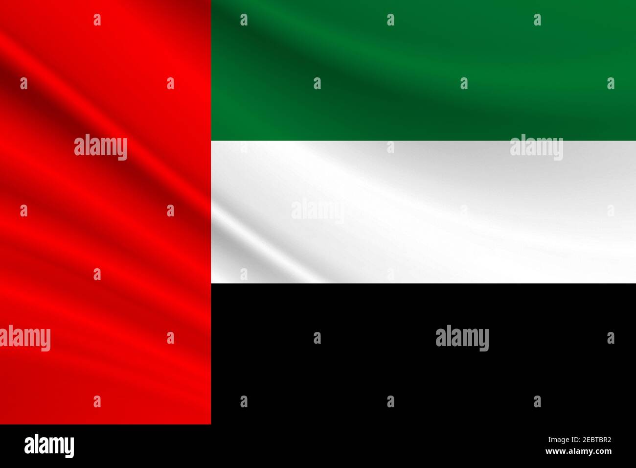 Flag of United Arab Emirates. Fabric texture of the flag of United Arab ...