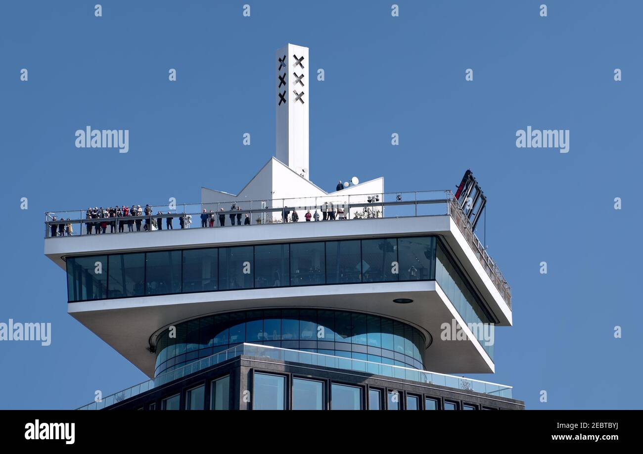 A’DAM Tower gives a panoramic view of Amsterdam. There is also a ...