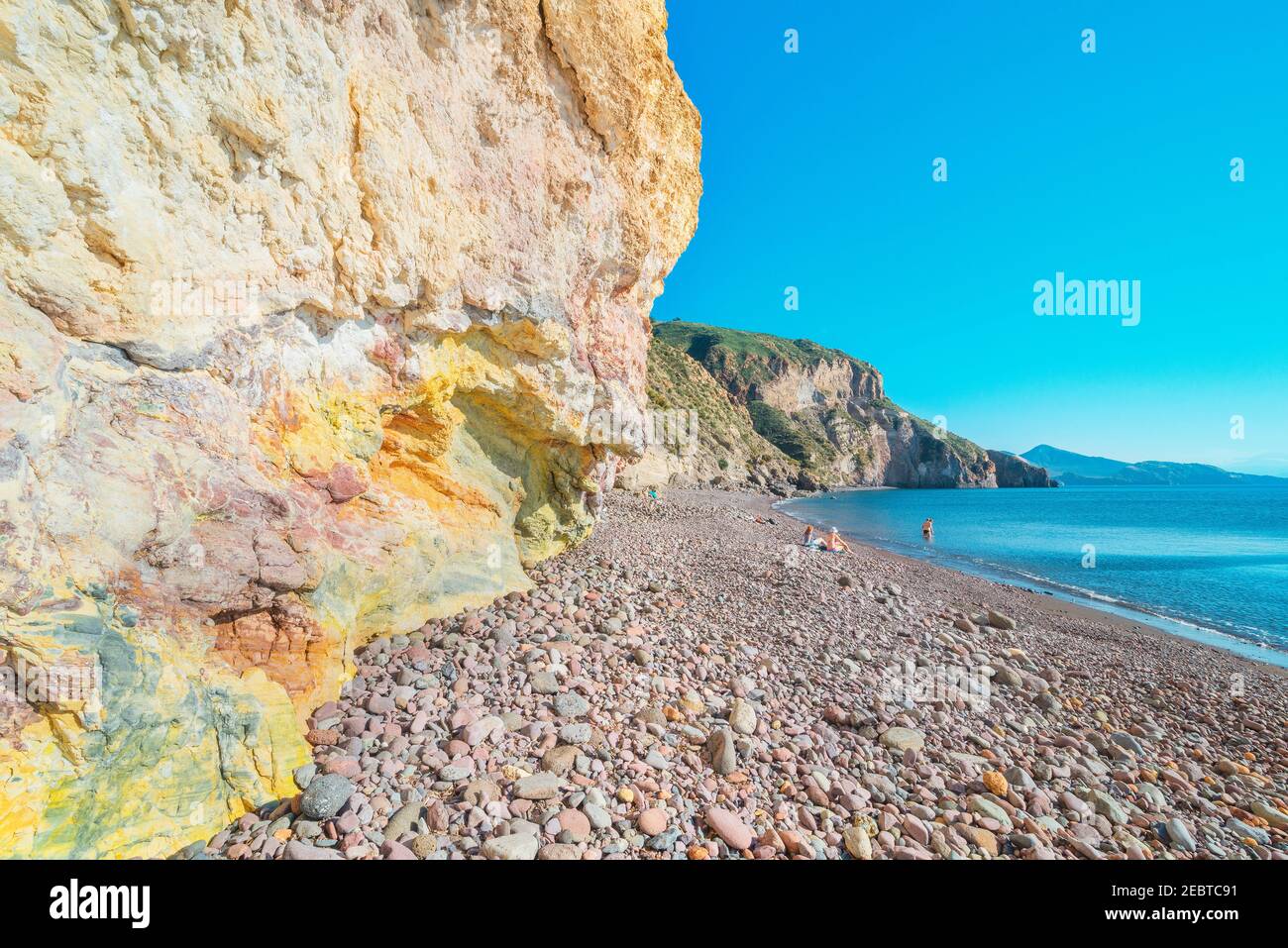 Valle Muria beach, Lipari, Aeolian Islands, Sicily, Italy Stock Photo ...
