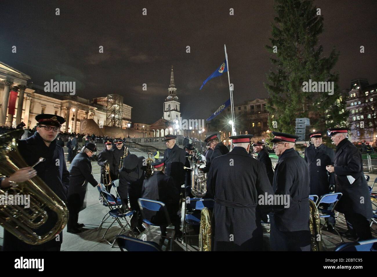 The Regent Hall Band of the Salvation Army prepare to play carols at ...