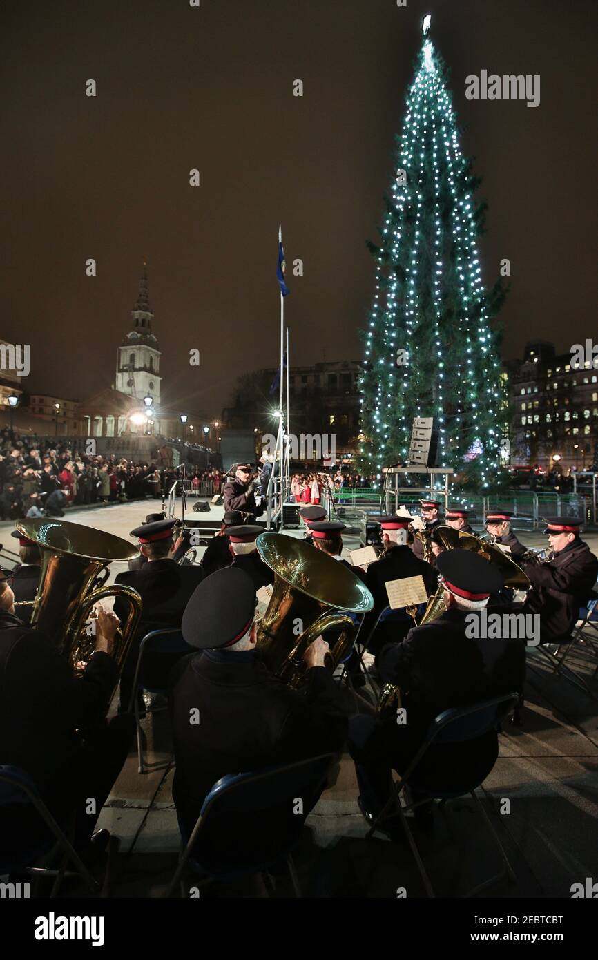 The Regent Hall Band of the Salvation Army prepare to play carols at ...