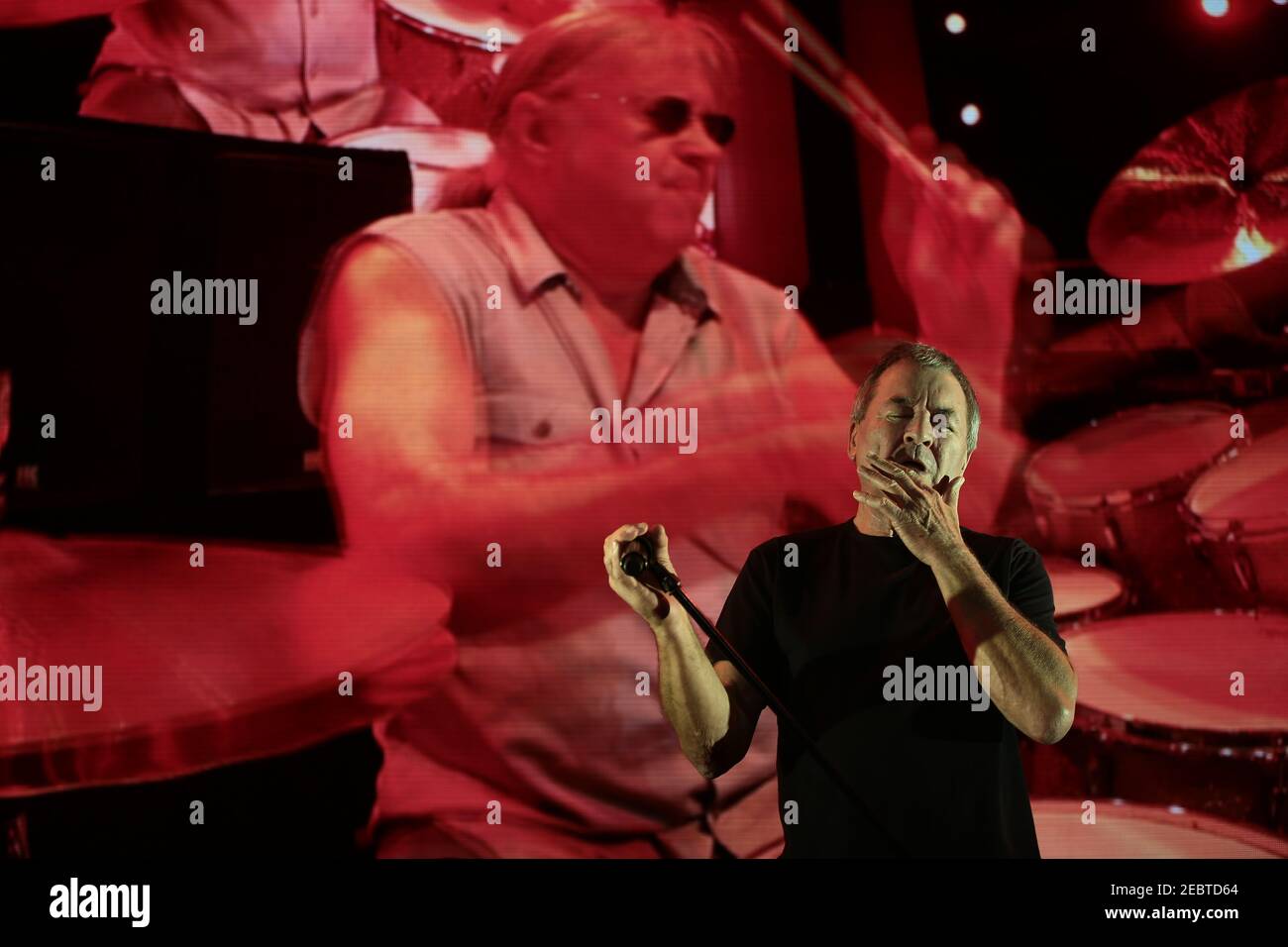 Ian Gillan singer with Deep Purple playing a one-off UK date at the O2 ...