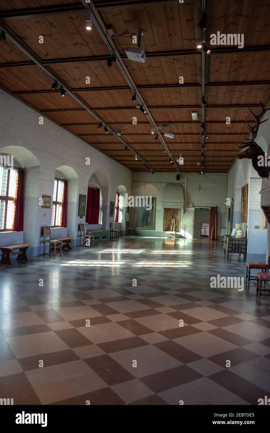 The Knight's Hall in Malmo Castle, Malmo, Sweden. The hall houses royal ...