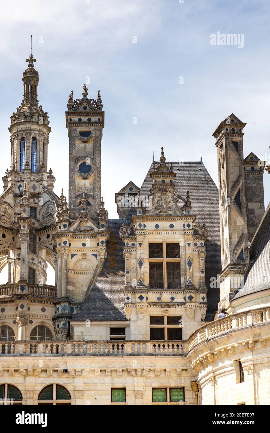 great castles of europe french chateau chambord completed 1547 Stock ...