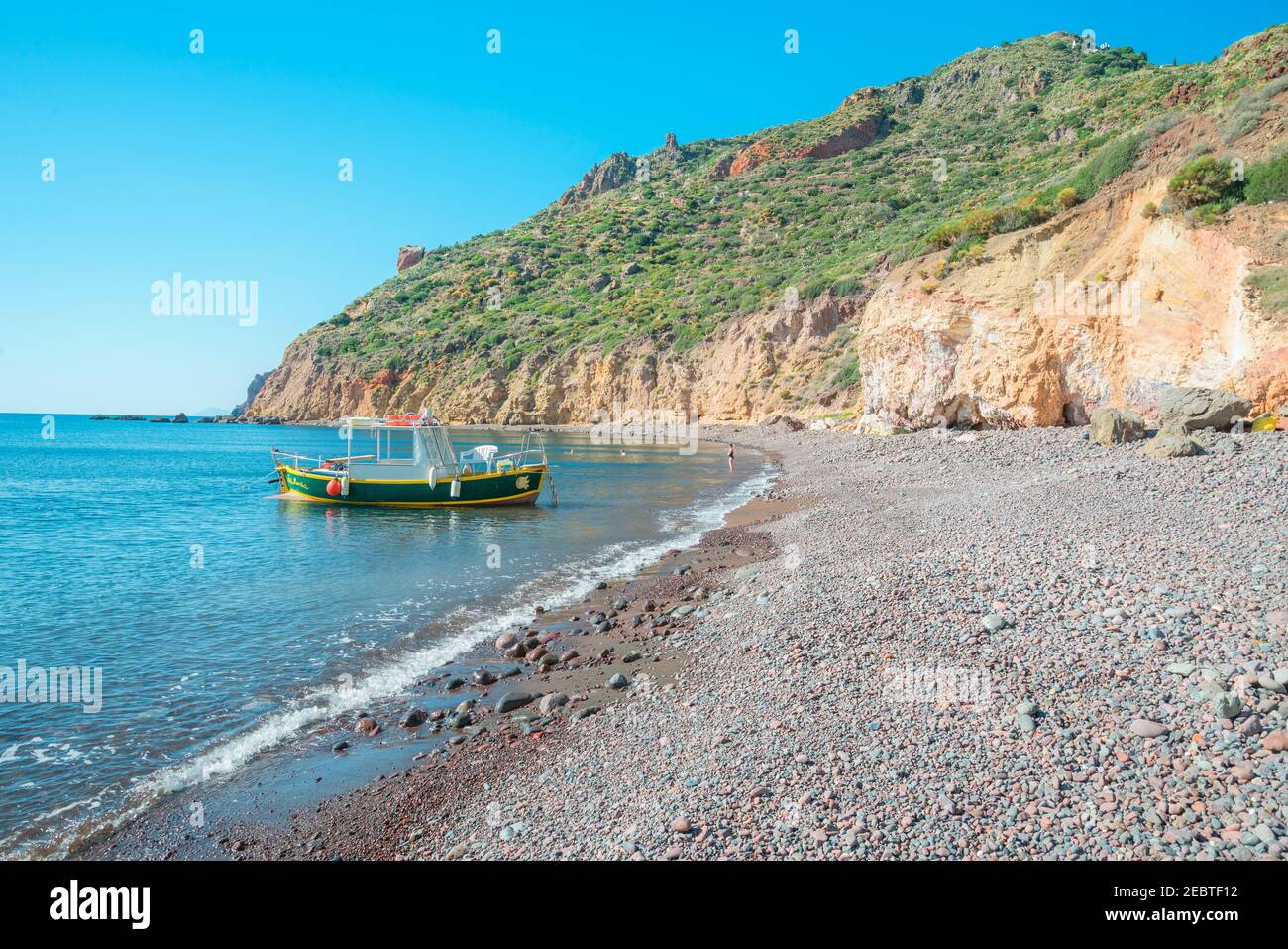 Valle Muria beach, Lipari, Aeolian Islands, Sicily, Italy Stock Photo ...