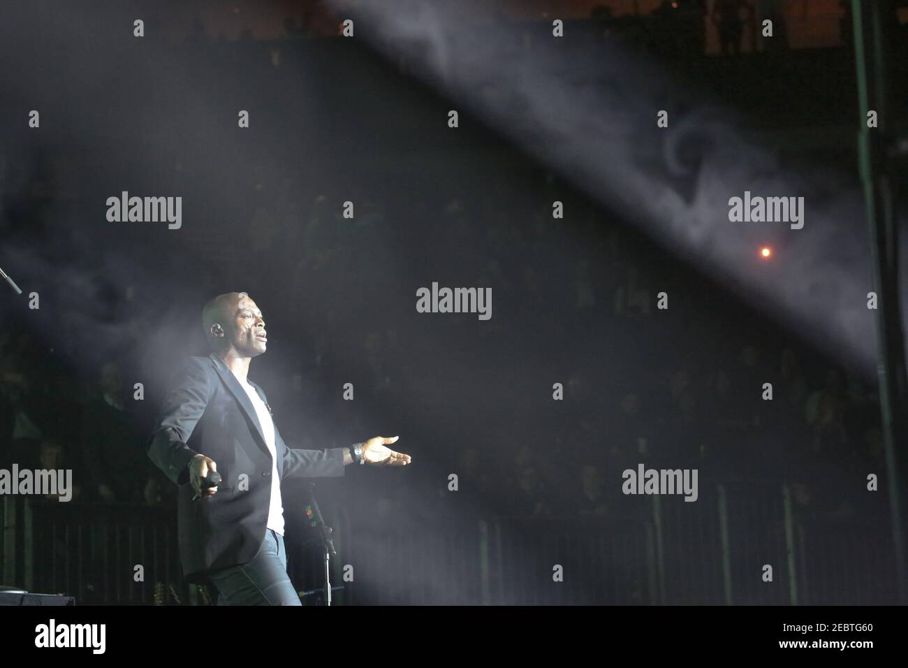 Seal performing live on stage at the O2 Arena in London, supporting ...