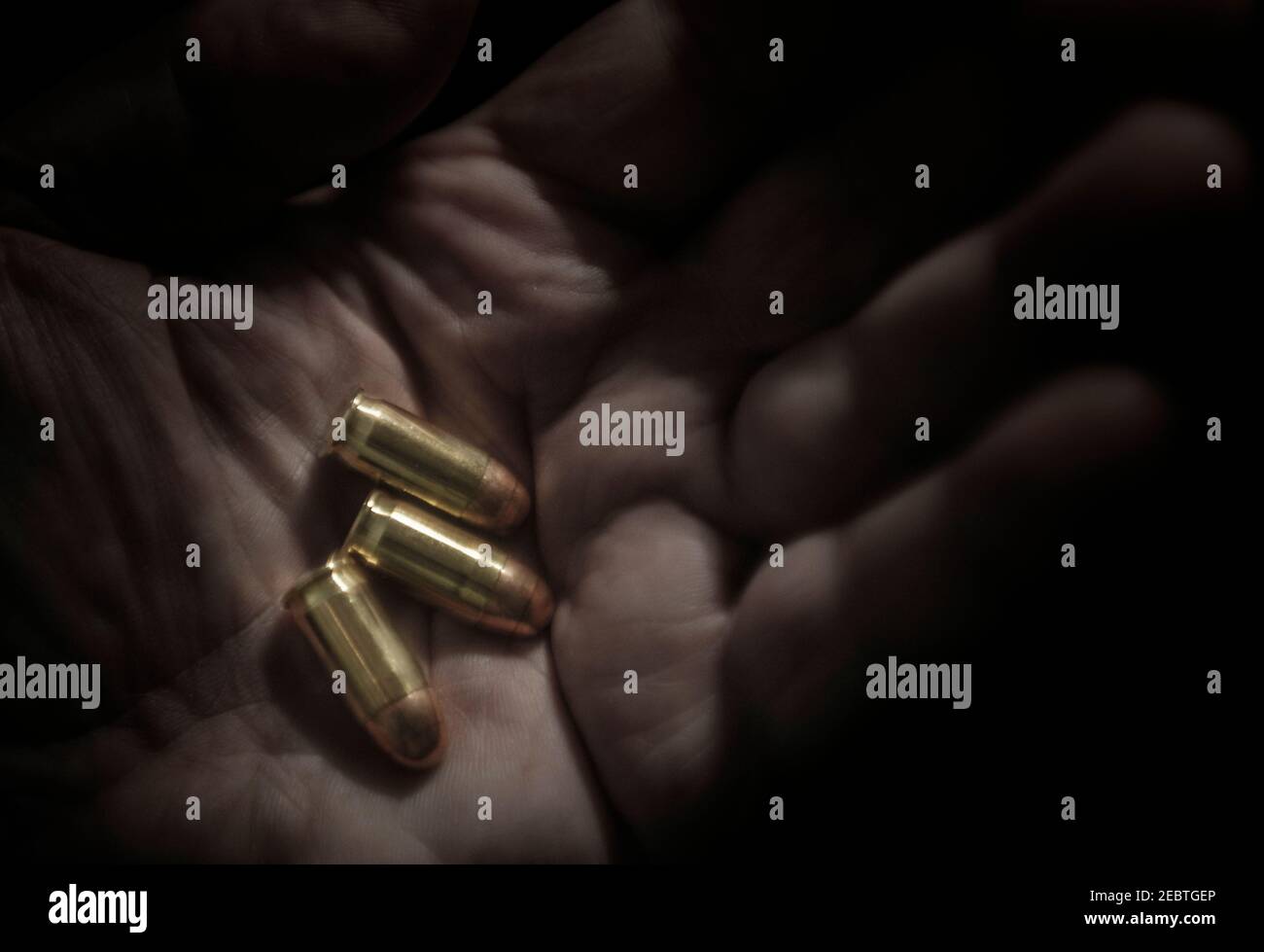 Hand holding bullets cartridge bullet hi-res stock photography and ...