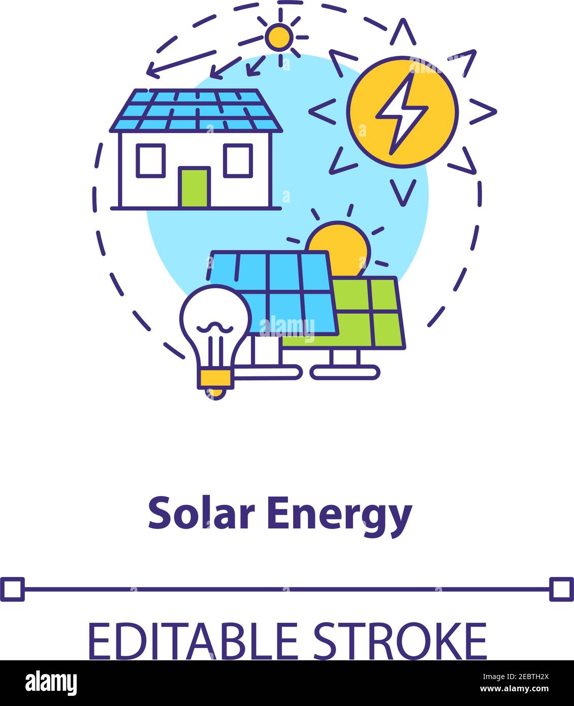 Solar energy concept icon Stock Vector Image & Art - Alamy