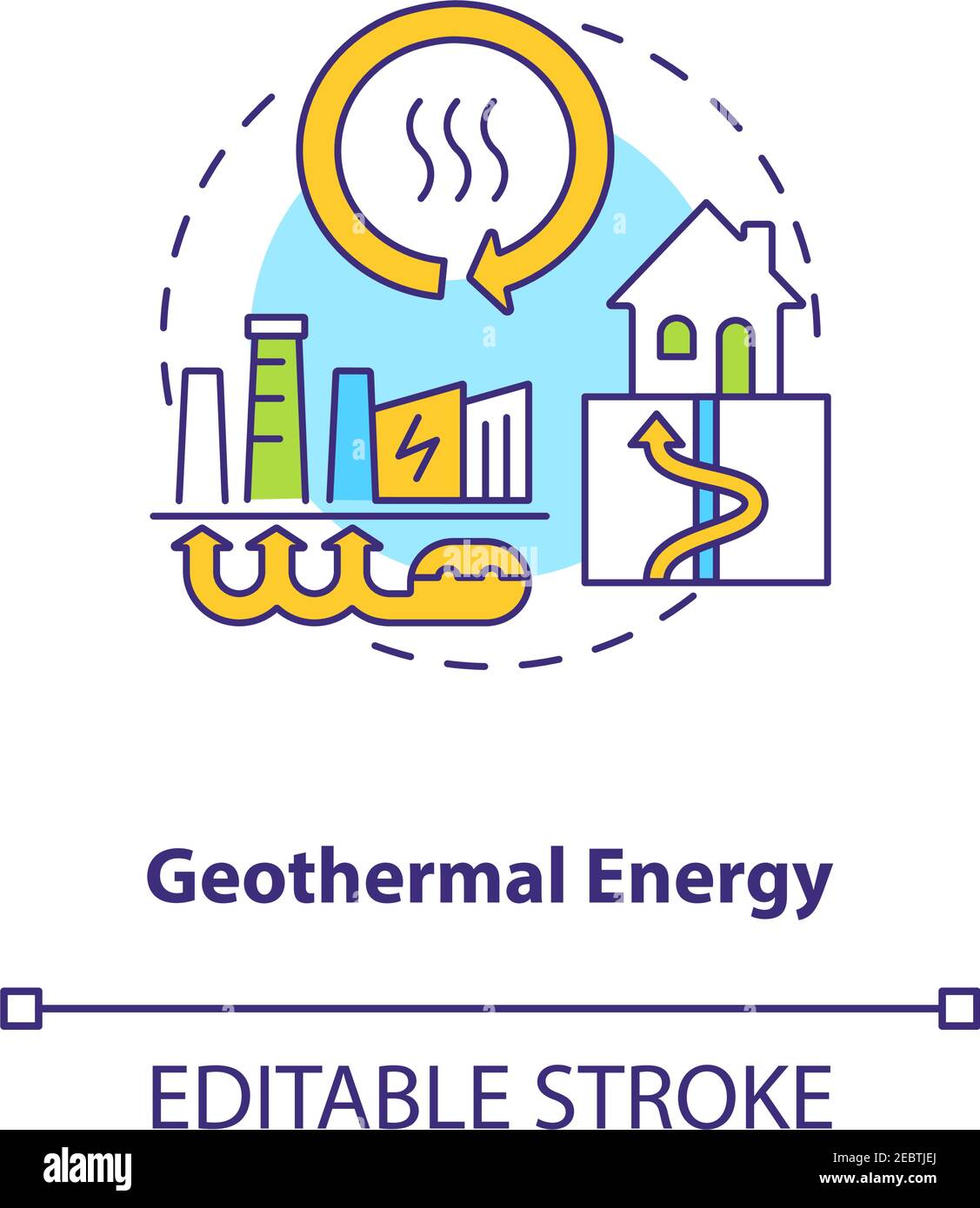 Geothermal energy concept icon Stock Vector Image & Art - Alamy