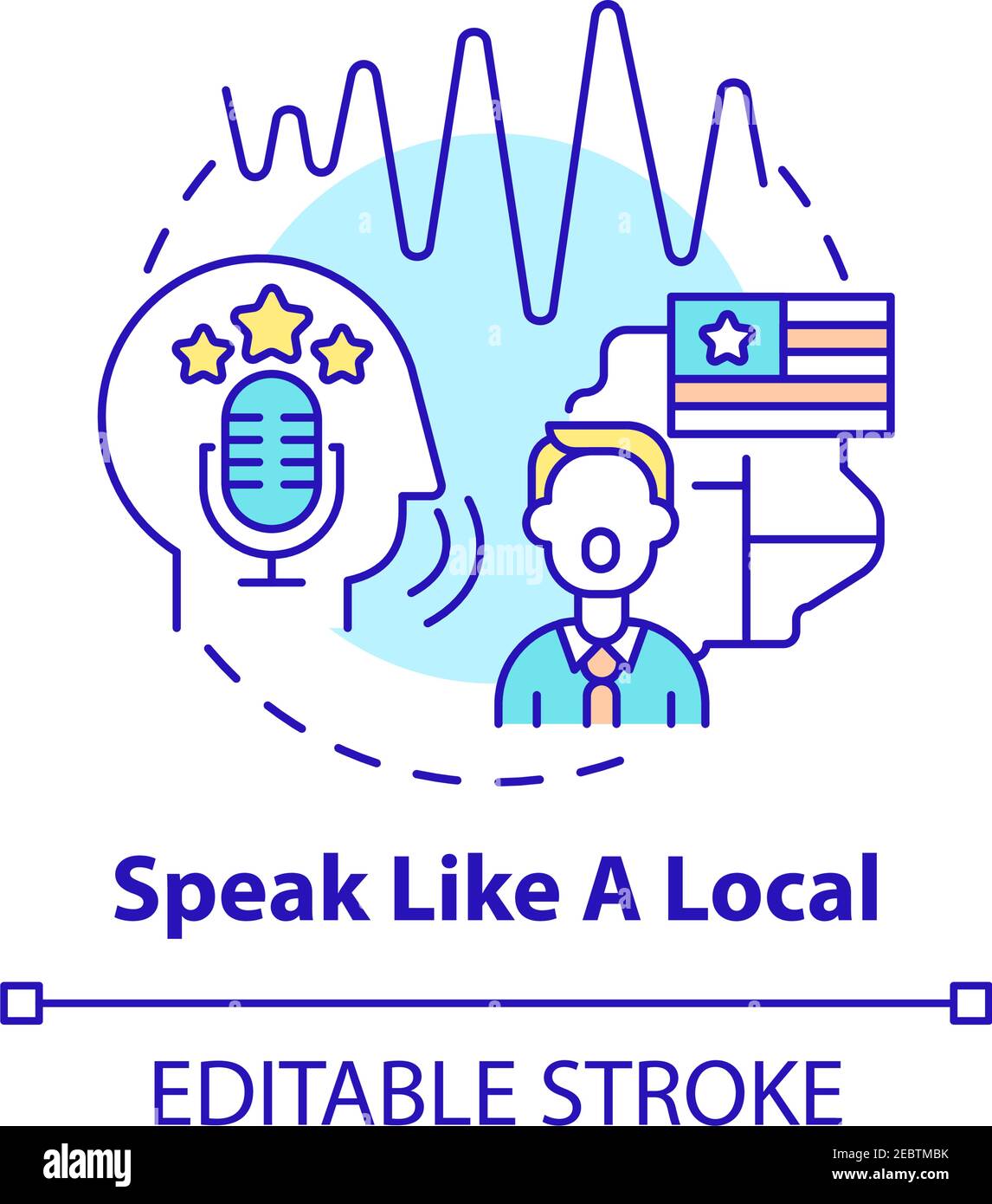 Speaking like local concept icon Stock Vector Image & Art - Alamy