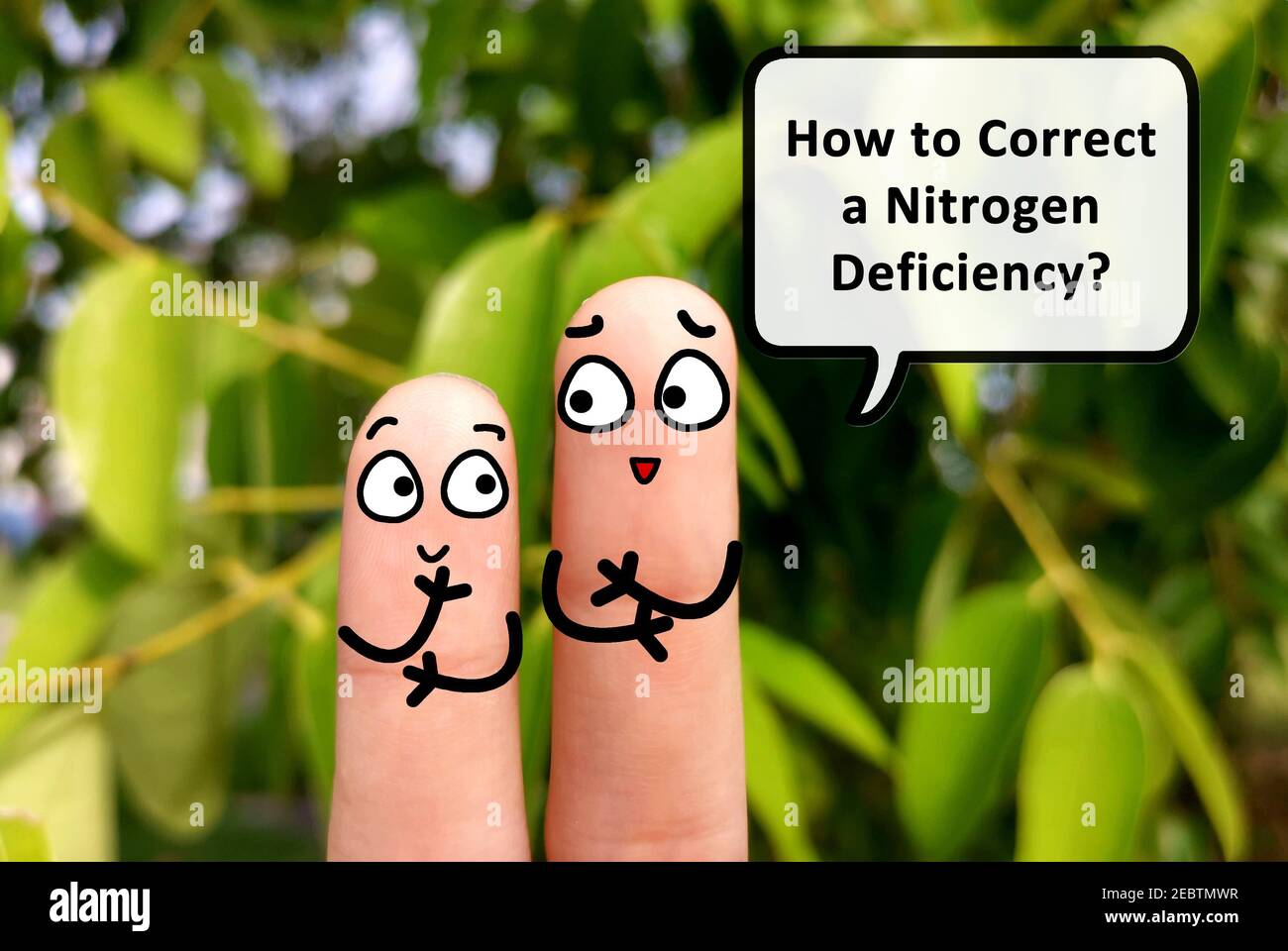 Two fingers are decorated as two person. One of them is asking how to ...