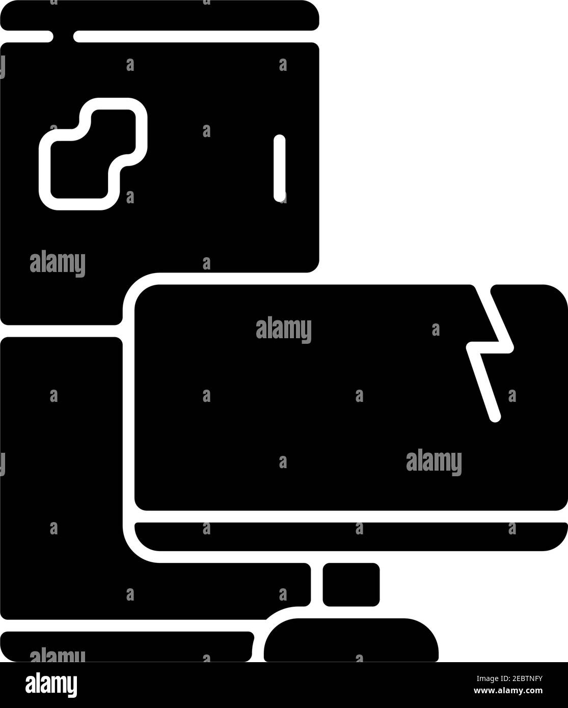 Electronic waste black glyph icon Stock Vector Image & Art - Alamy