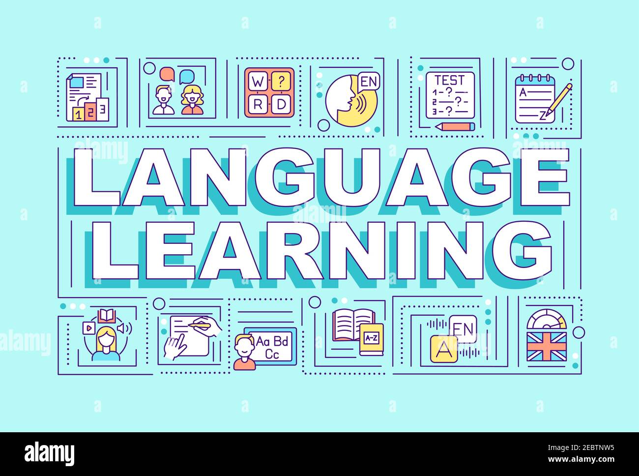 Language learning word concepts banner Stock Vector Image & Art - Alamy