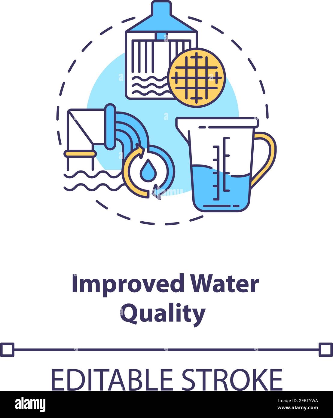 Improved water quality concept icon Stock Vector Image & Art - Alamy