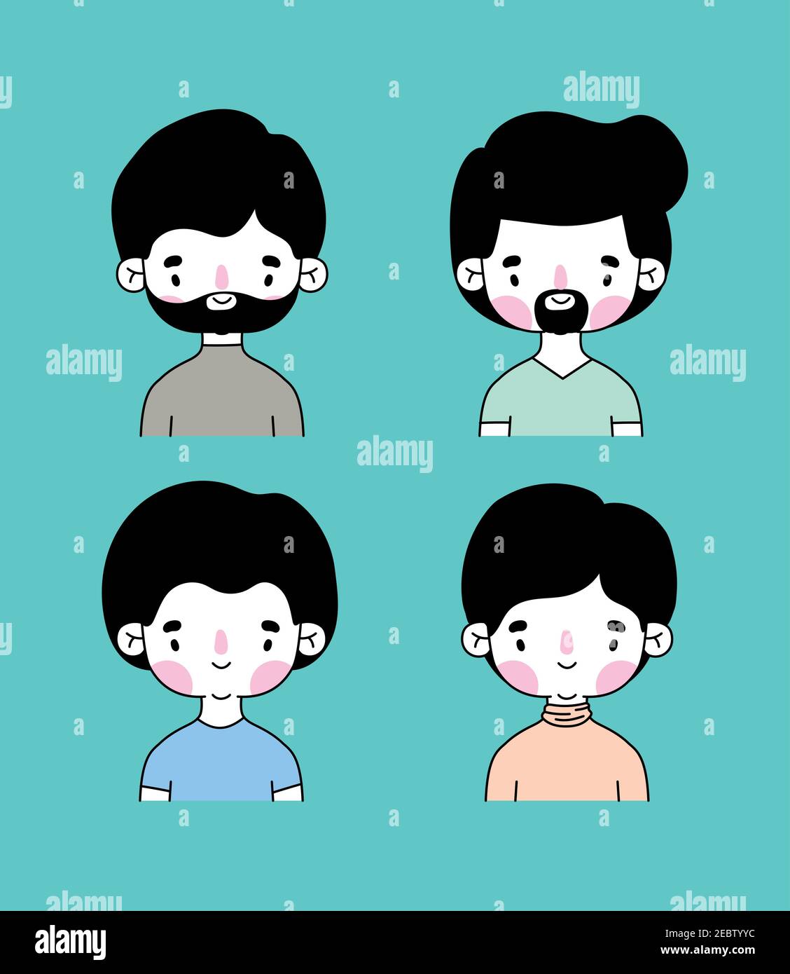 group of mens icons on a green background Stock Vector Image & Art - Alamy