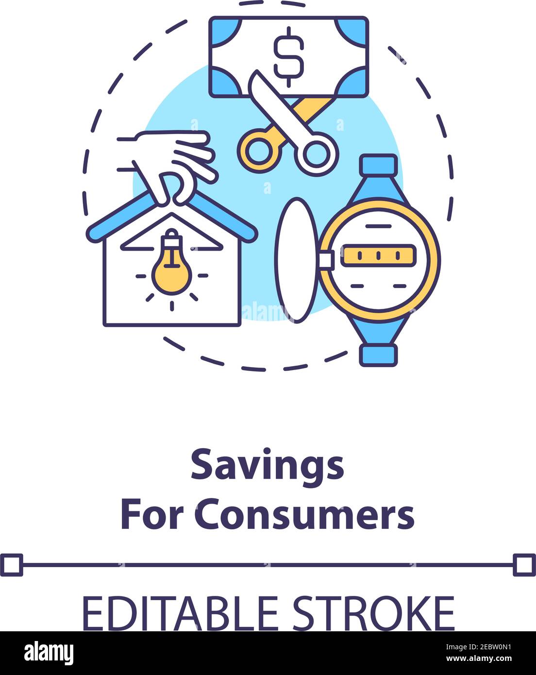 Savings for consumers concept icon Stock Vector Image & Art - Alamy