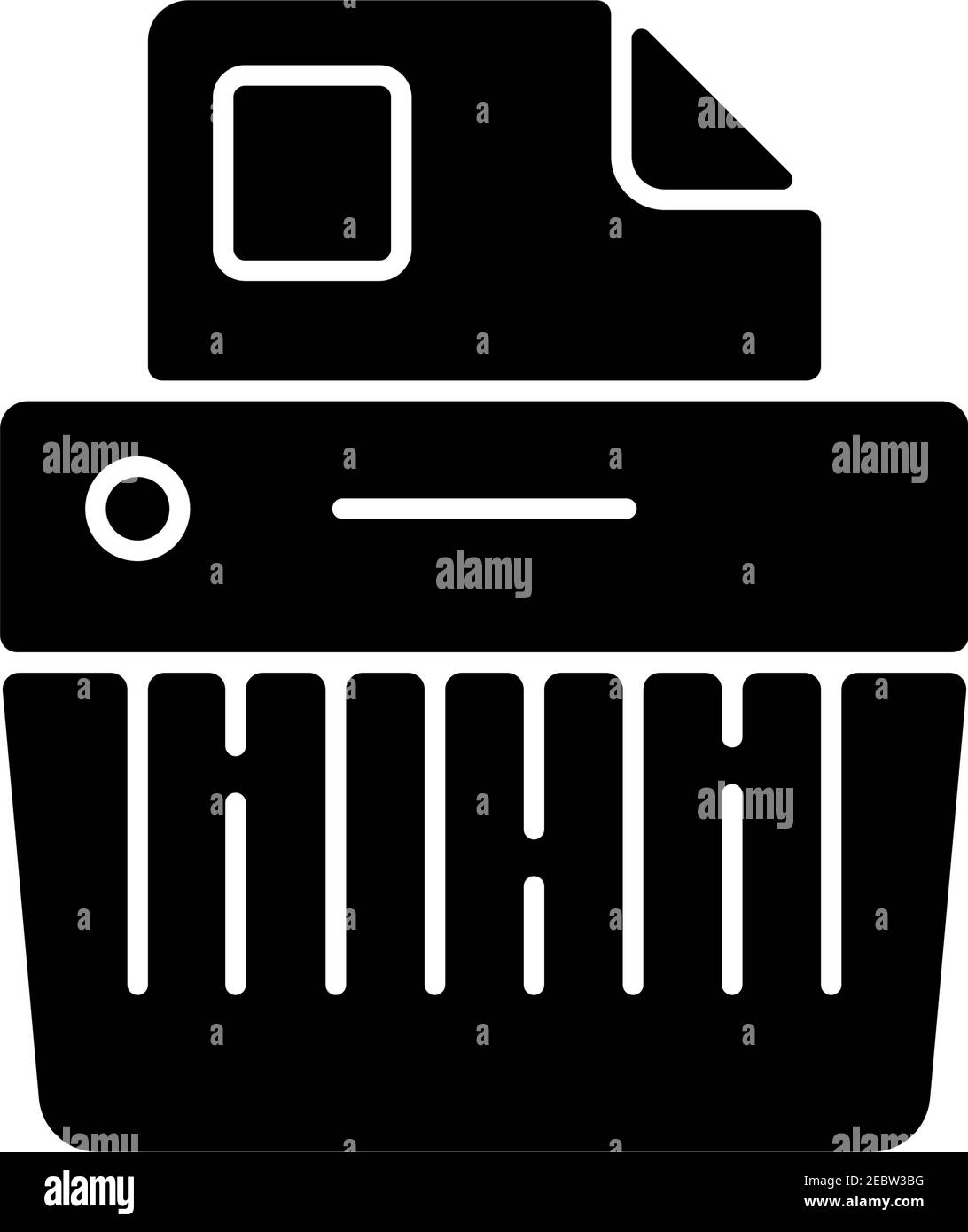 Paper shredding black glyph icon Stock Vector Image & Art - Alamy