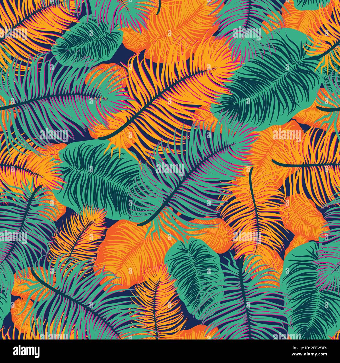 Lush tropical rainforest habitat Stock Vector Images - Alamy