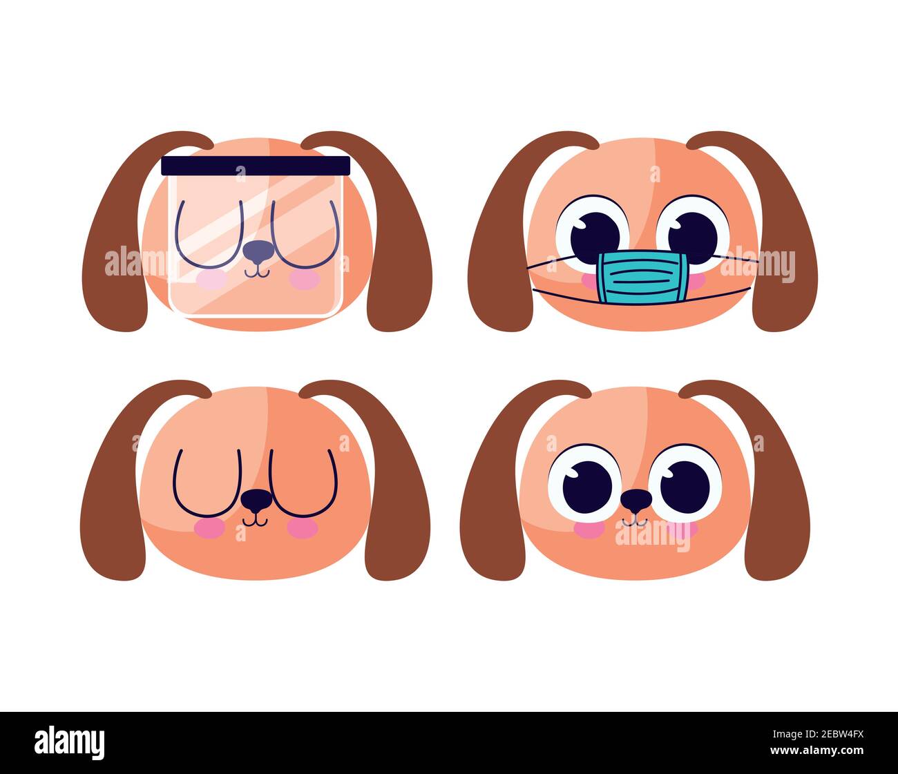 bundle of cute doggys stickers Stock Vector Image & Art - Alamy