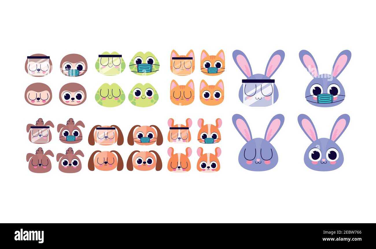 bundle of cute pet stickers Stock Vector Image & Art - Alamy