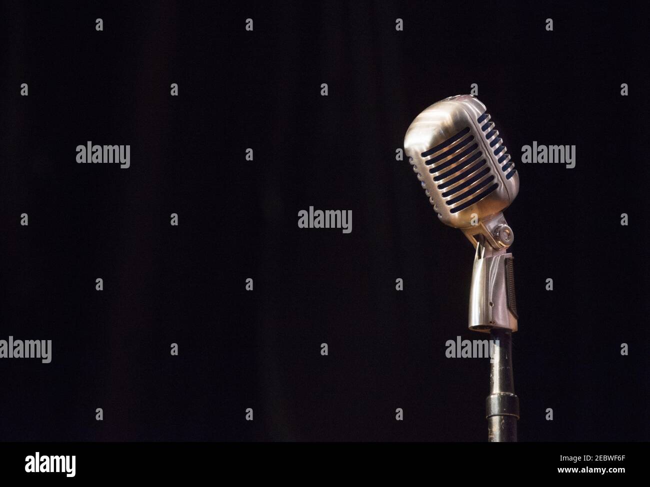 Vintage stage microphone Stock Photo - Alamy