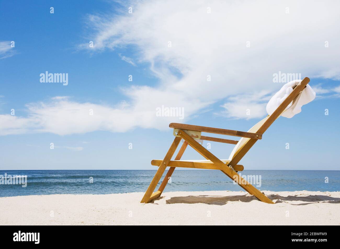 Outdoor chair on beach Stock Photo - Alamy