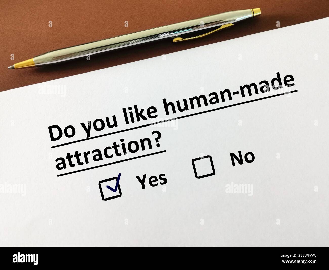 One person is answering question about tourism. He likes human made ...