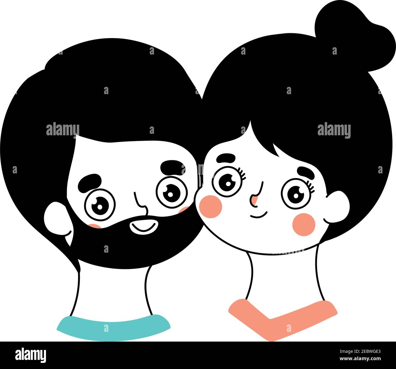 romantic cople over a white background Stock Vector Image & Art - Alamy