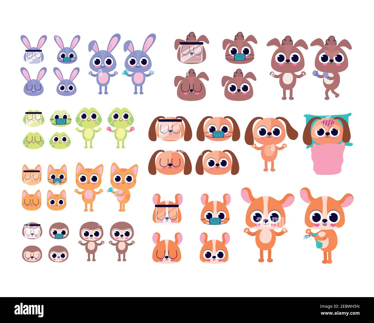 set of cute pet stickers Stock Vector Image & Art - Alamy