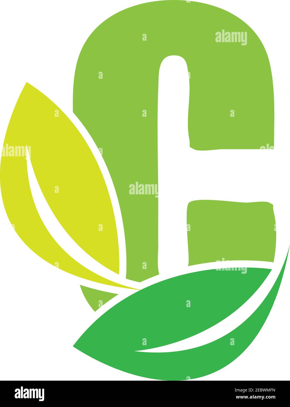 Green eco letters C logo with leaves. /symbol / alphabet / botanical ...