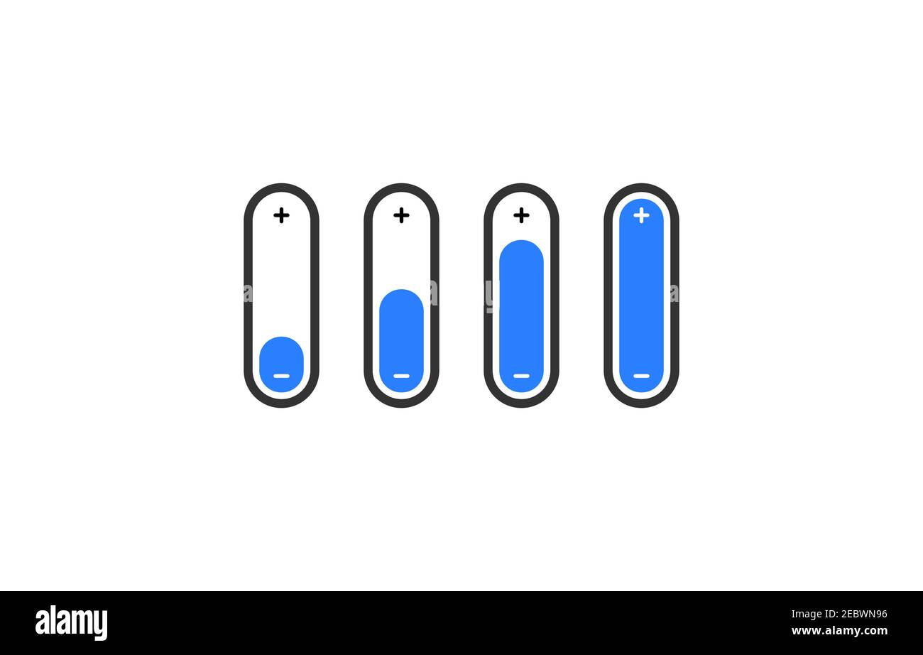 Vector Of Volume Slider Level Indicator Bar Icon Template Suitable For User Interface Mobile