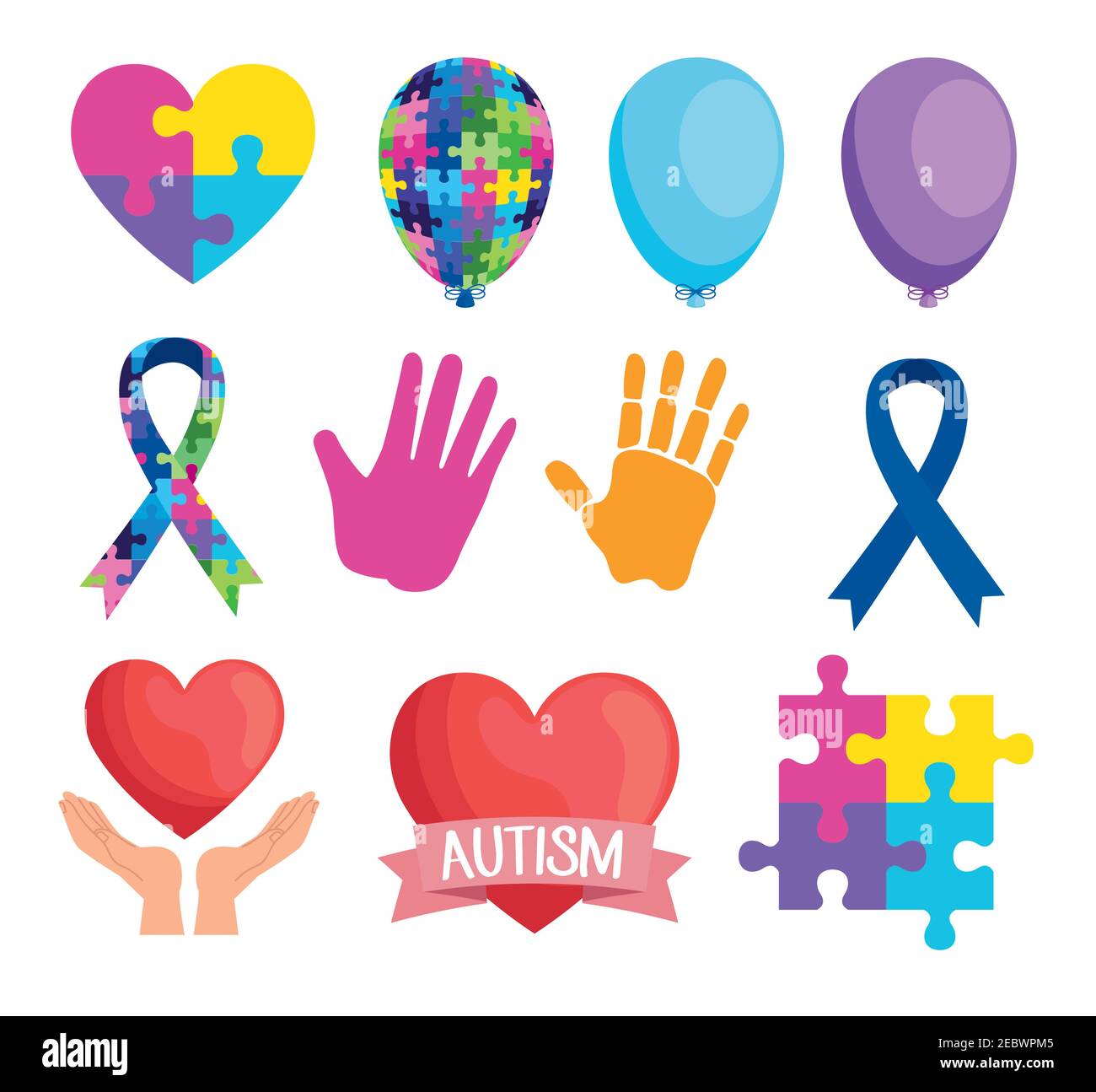 Autism day campaign hand Cut Out Stock Images & Pictures - Alamy