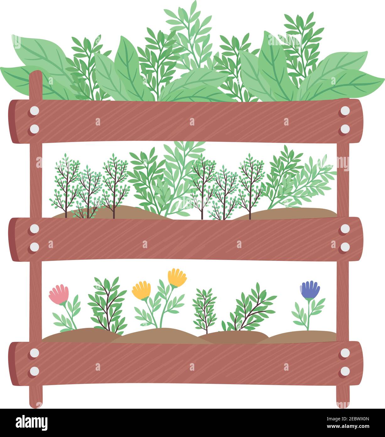 Group of flowers growing Stock Vector Images - Alamy