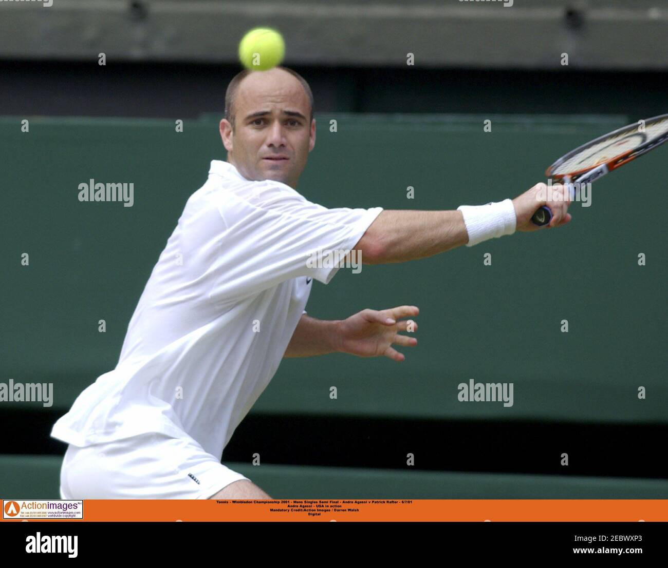 Tennis wimbledon mens singles patrick rafter v andre agassi hi-res ...