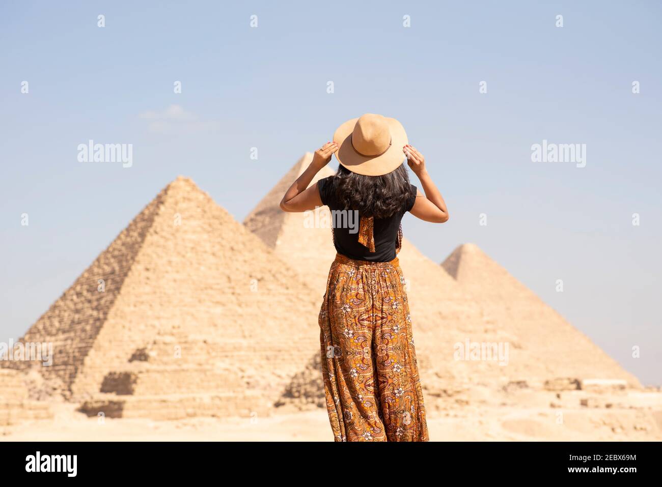 Giza Pyramids in Cairo, Egypt, ancient Egyptian civilization landmark ...