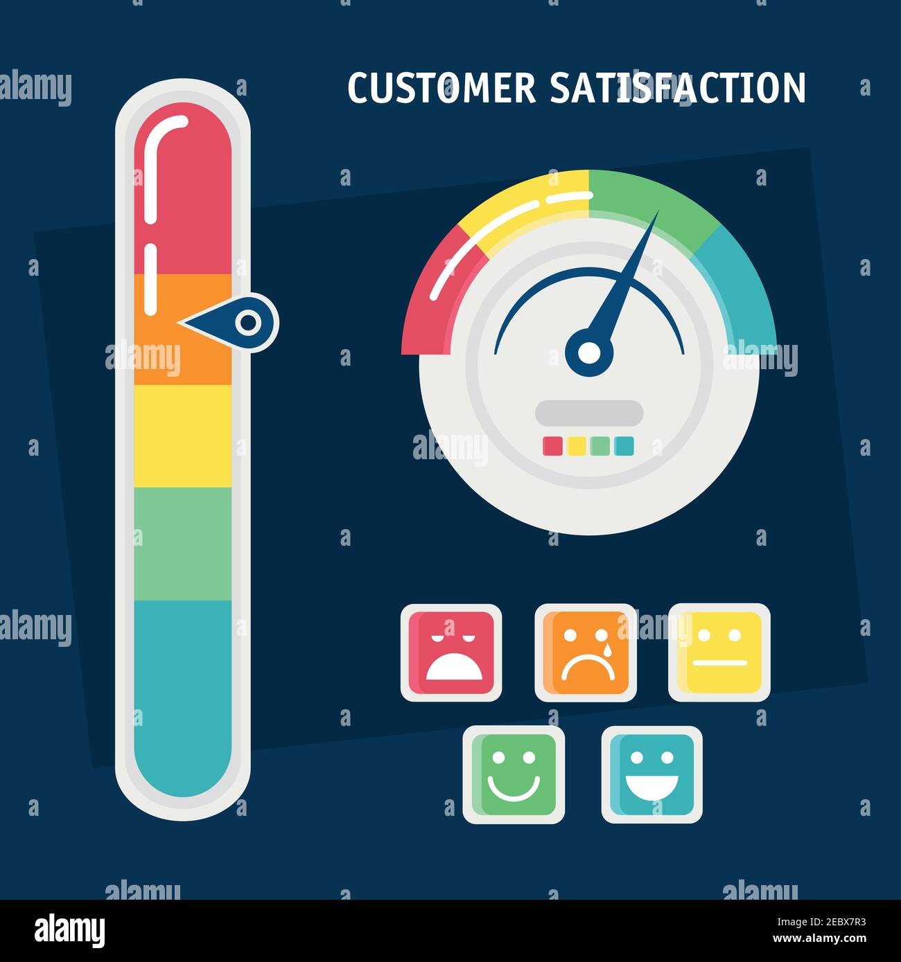 bundle of three customer satisfaction set icons Stock Vector Image ...