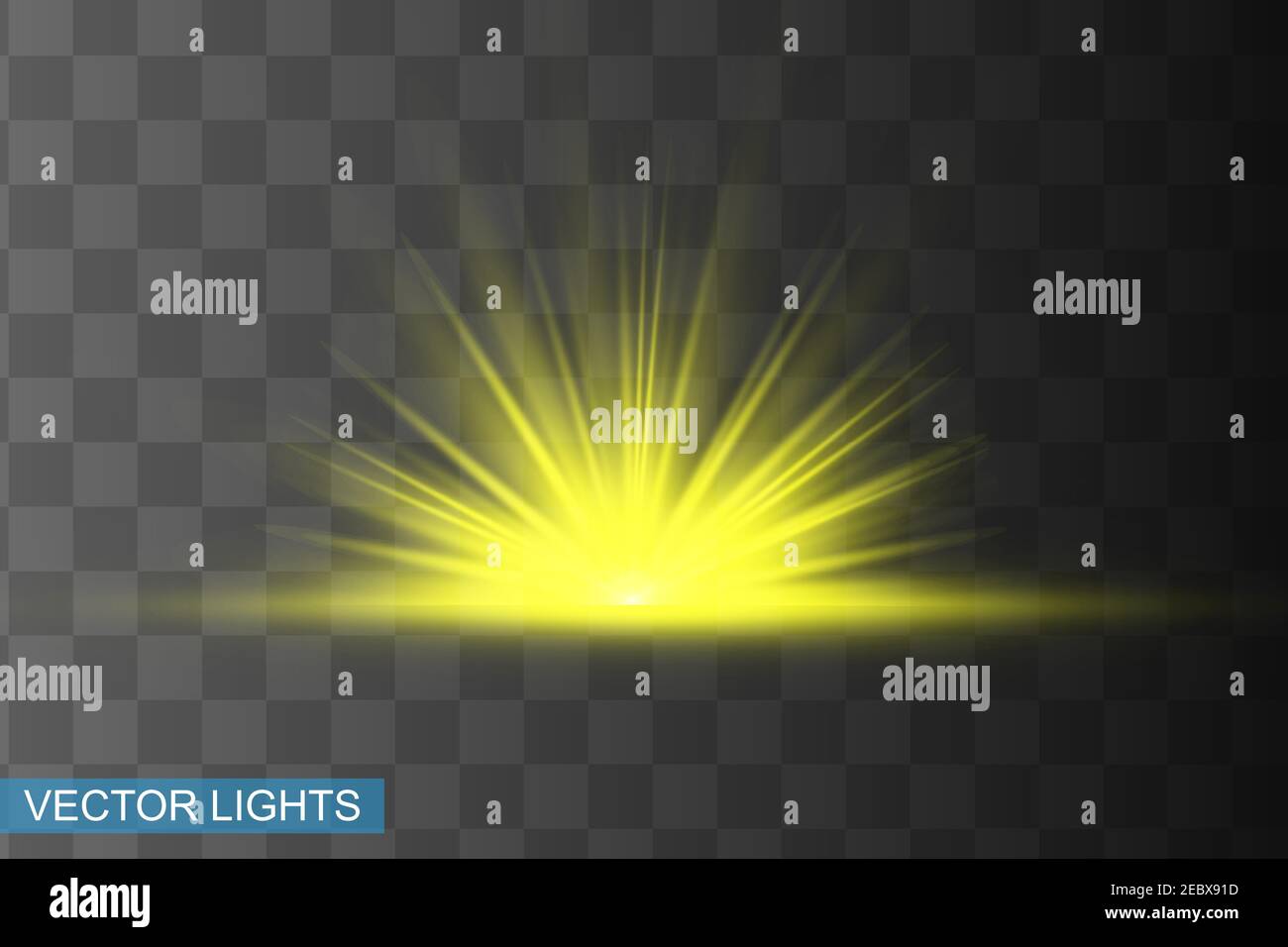 Glow isolated yellow light effect, lens flare Stock Vector Image & Art ...