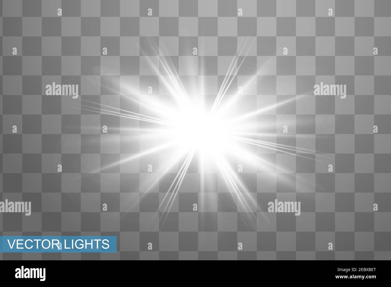 Abstract white laser beam. Transparent isolated on black background ...