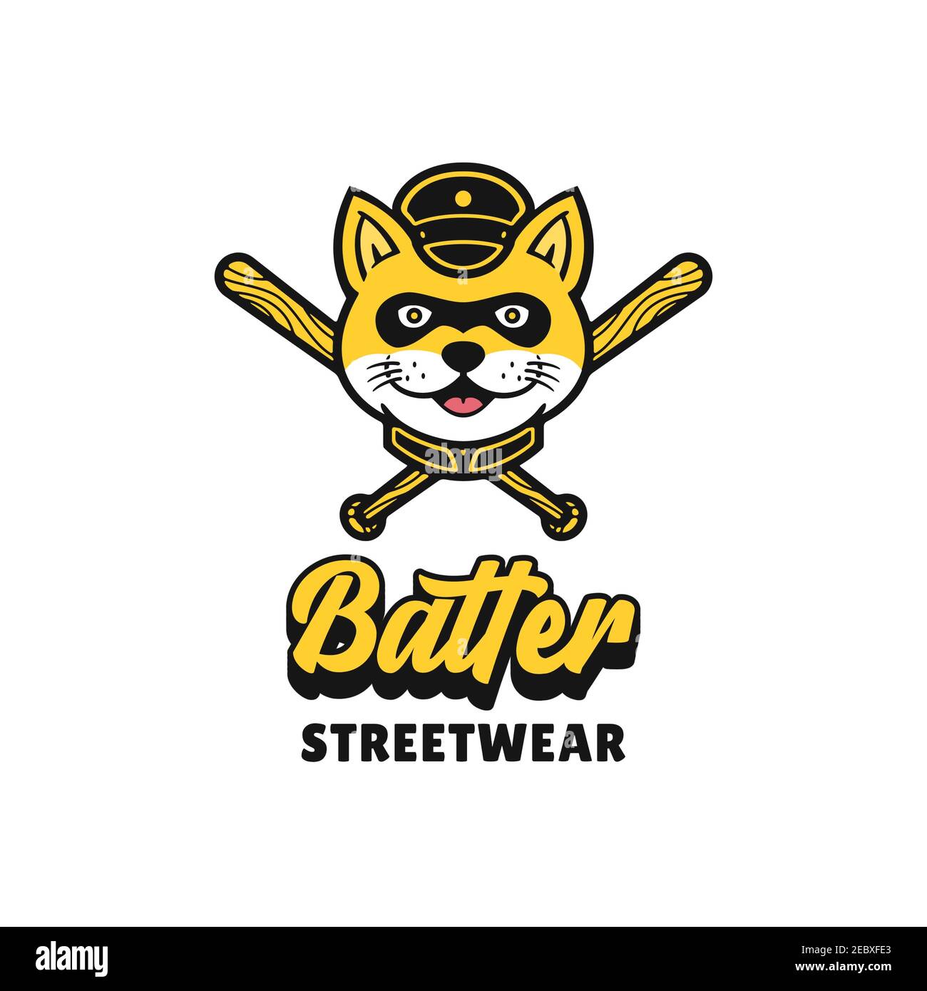clothing brand logo with a cartoonish animal graphic Stock Photo - Alamy