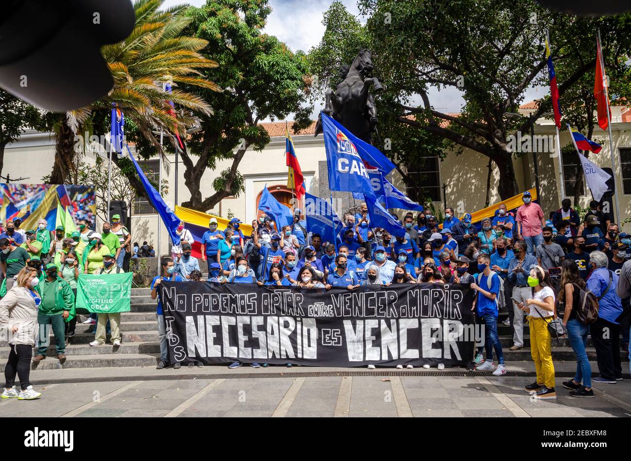 Day of protest by students and youth from Venezuelan political parties ...