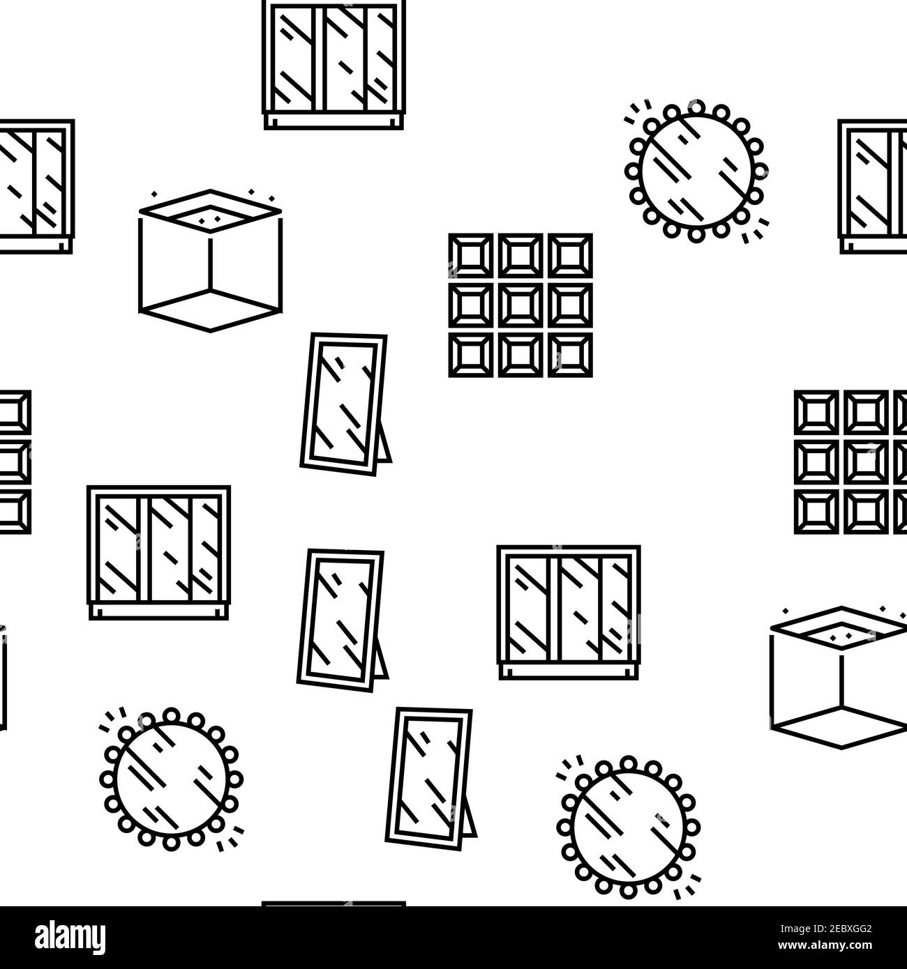 Mirror Installation Vector Seamless Pattern Stock Vector Image & Art ...