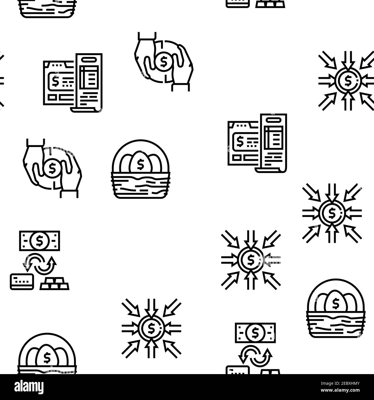 Wealth Finance Capital Vector Seamless Pattern Stock Vector Image & Art ...