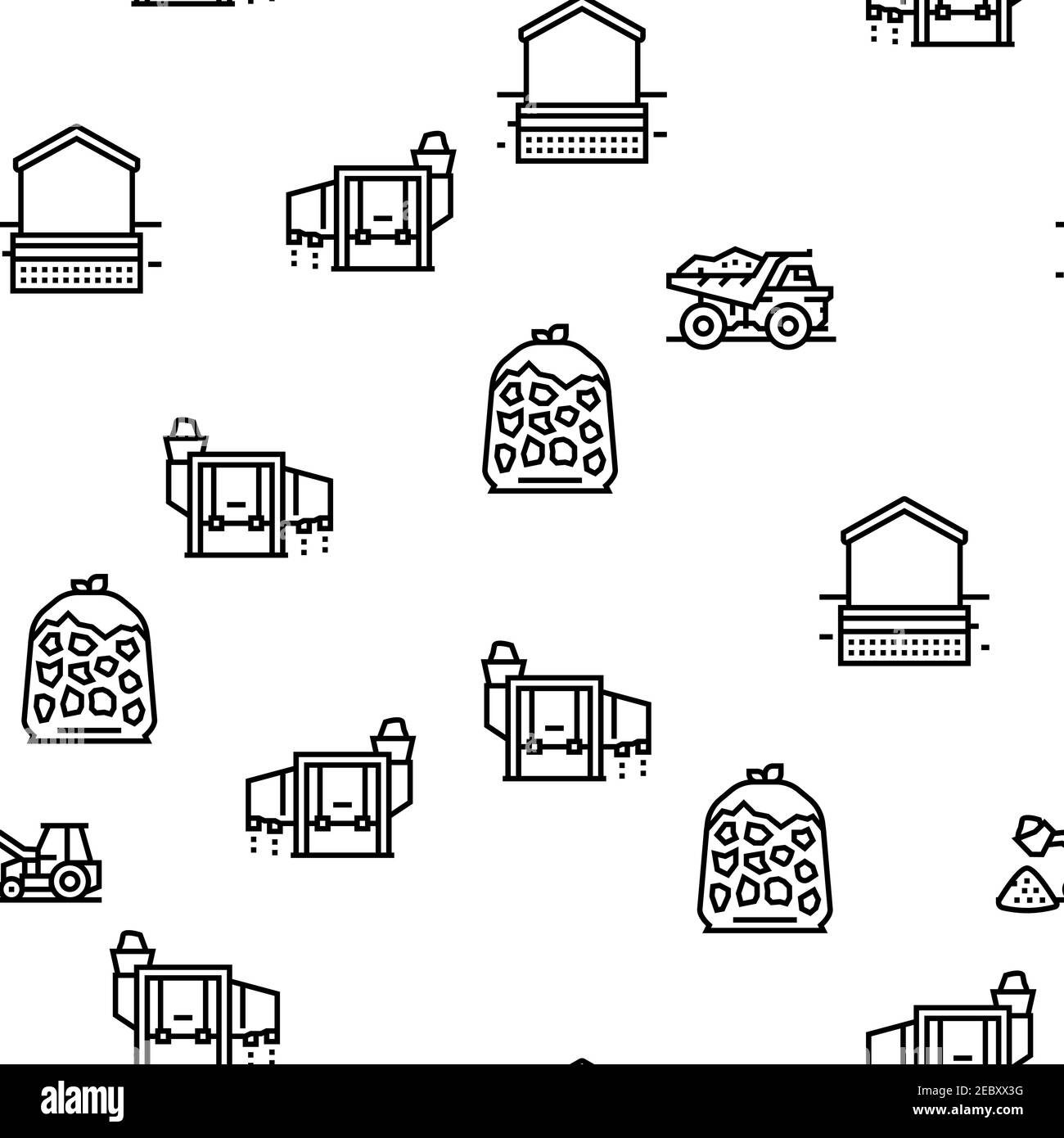 Crushed Stone Mining Vector Seamless Pattern Stock Vector Image & Art ...