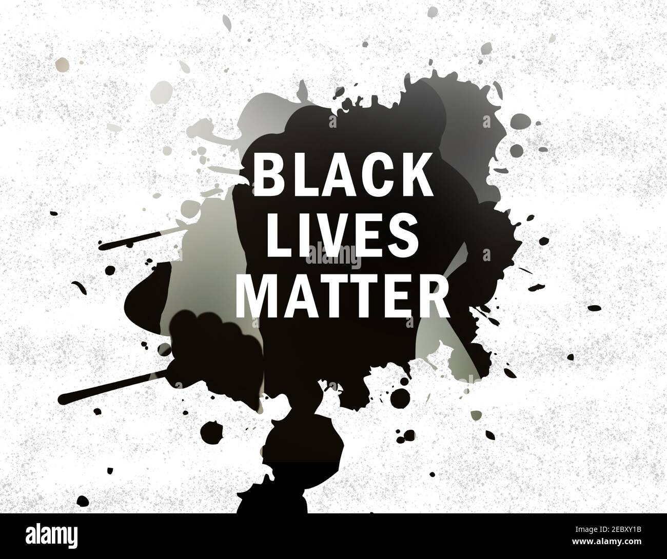 Black Lives Matter Abstract Fist Backdrop design with paint splash ...